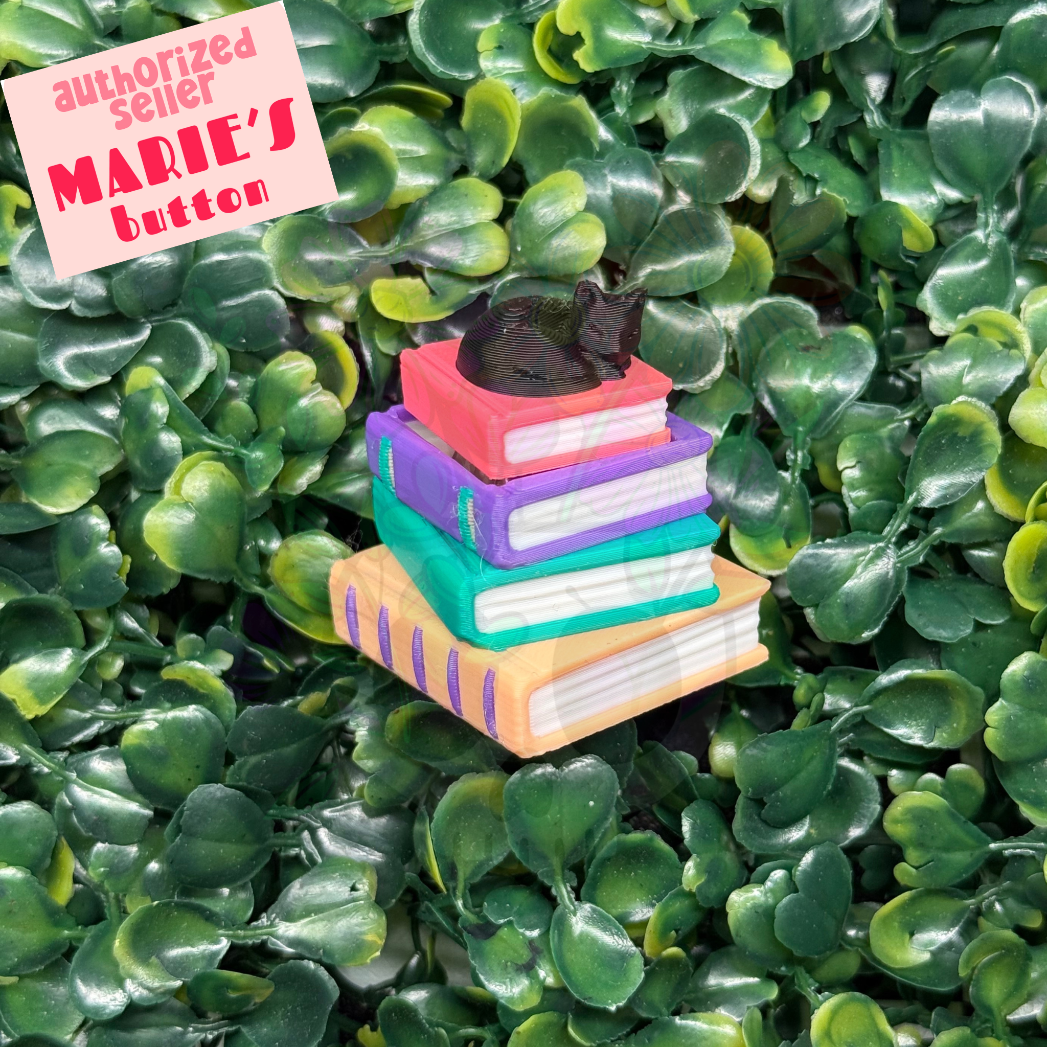 Bookstack with Black Cat Fidget Clicker – VibrantXpressions