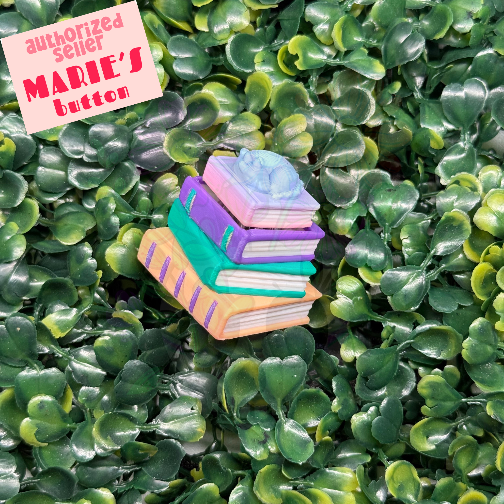 Bookstack with Sleeping Dragon Fidget Clicker – VibrantXpressions