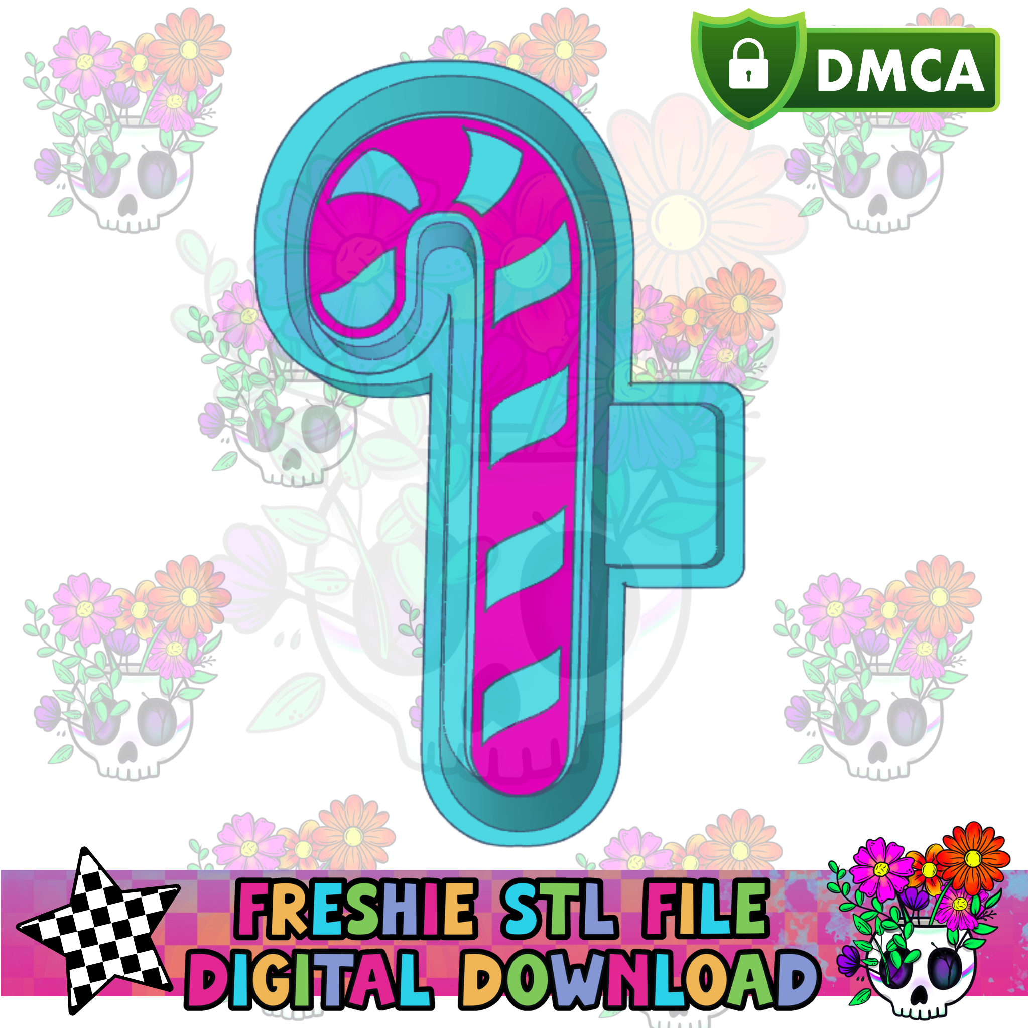 Candy Cane Mold Maker STL File – VibrantXpressions