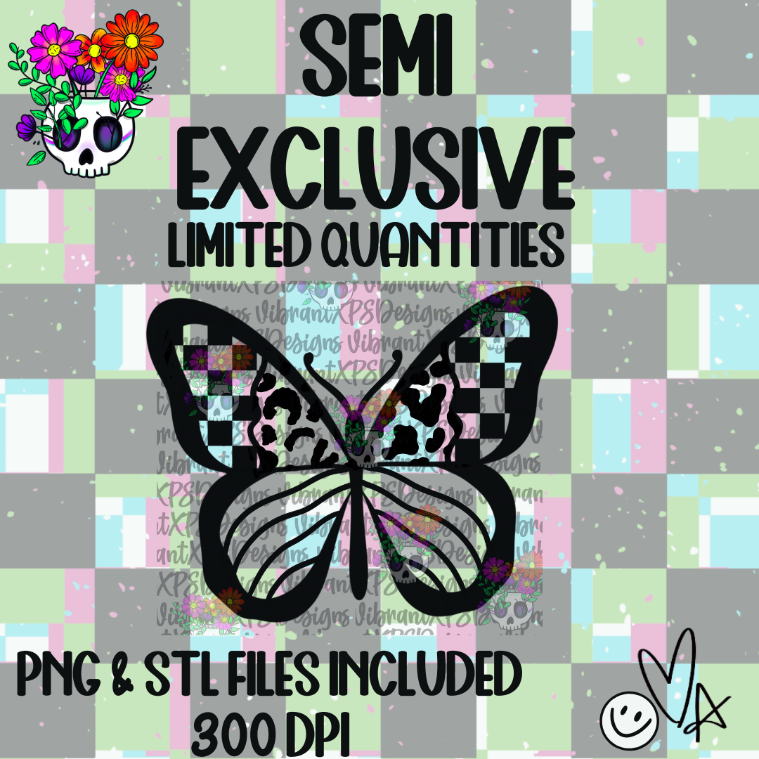 **VXP Semi Exclusive** Checkered Leopard Butterfly – VibrantXpressions