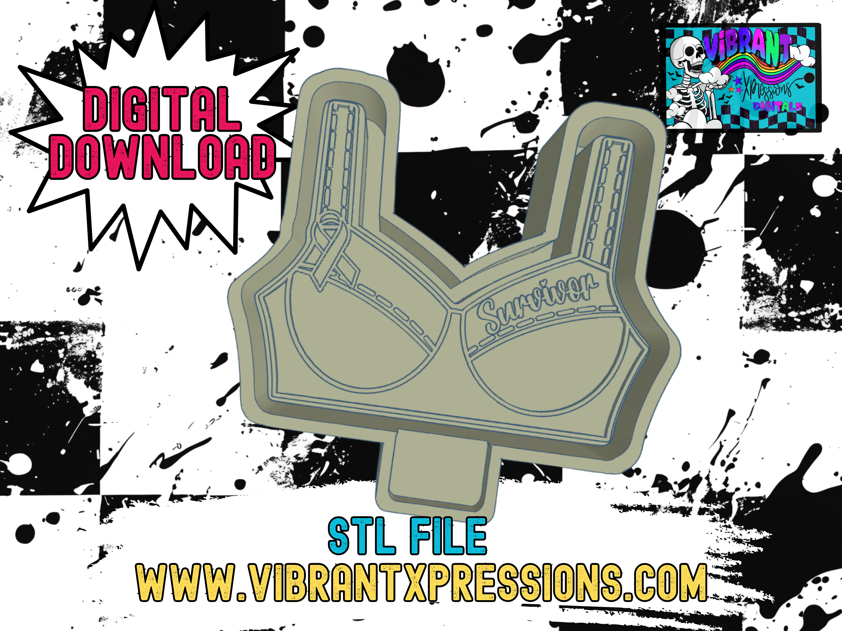 Breast Cancer Survivor Bra Mold Maker STL File – VibrantXpressions