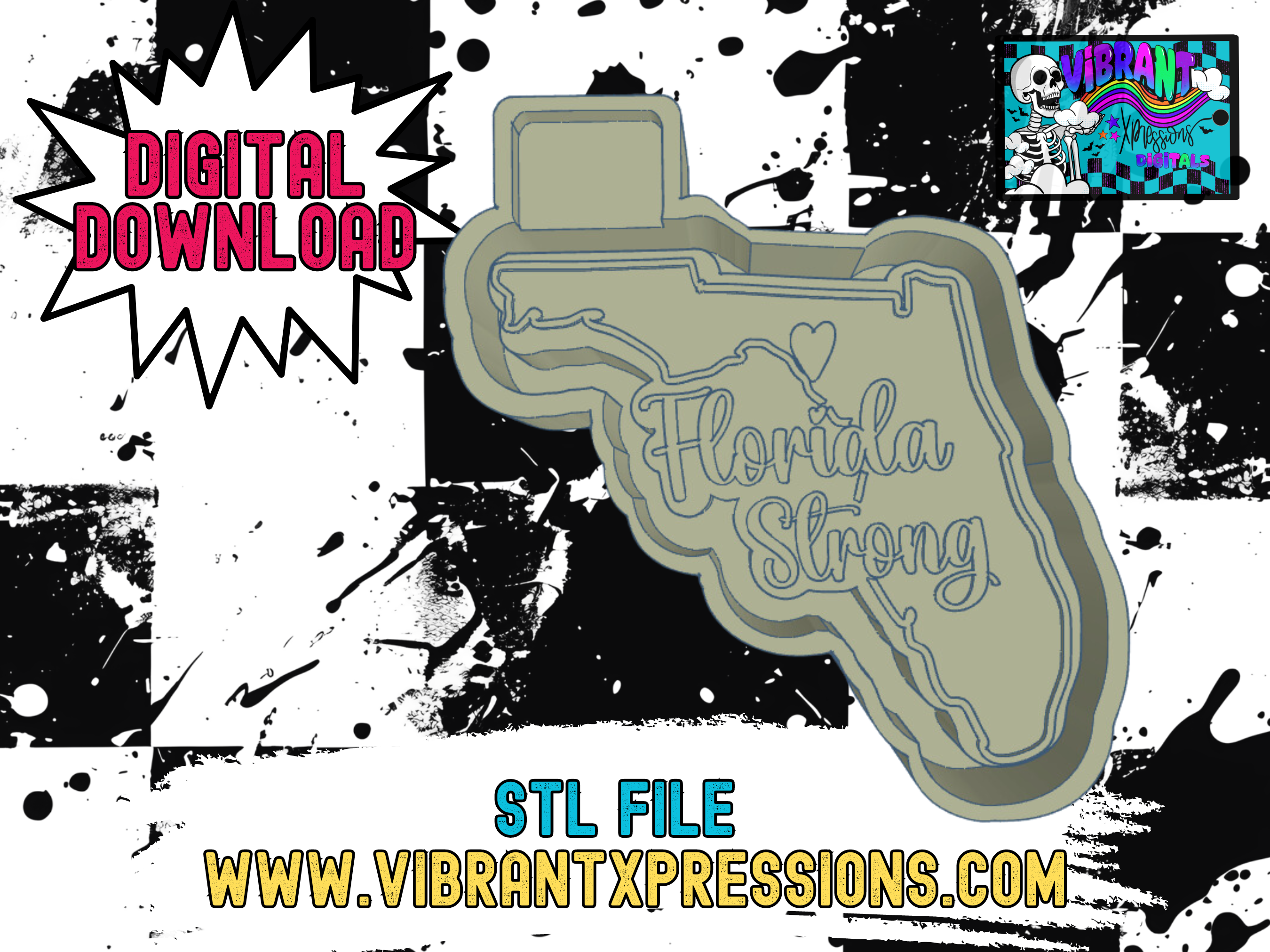 Florida Strong Mold Maker STL File – VibrantXpressions