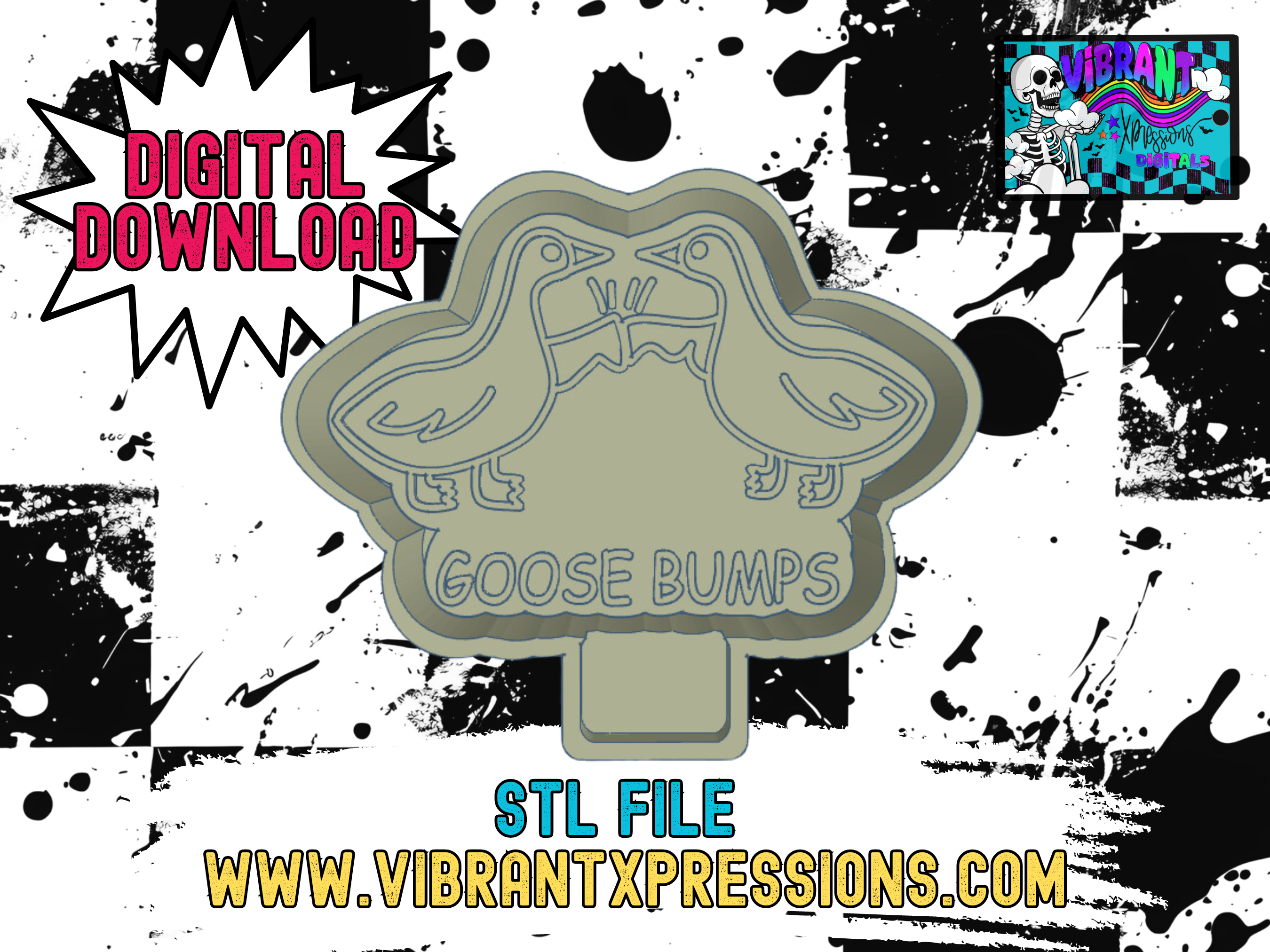 Goose Bumps Mold Maker STL File – VibrantXpressions
