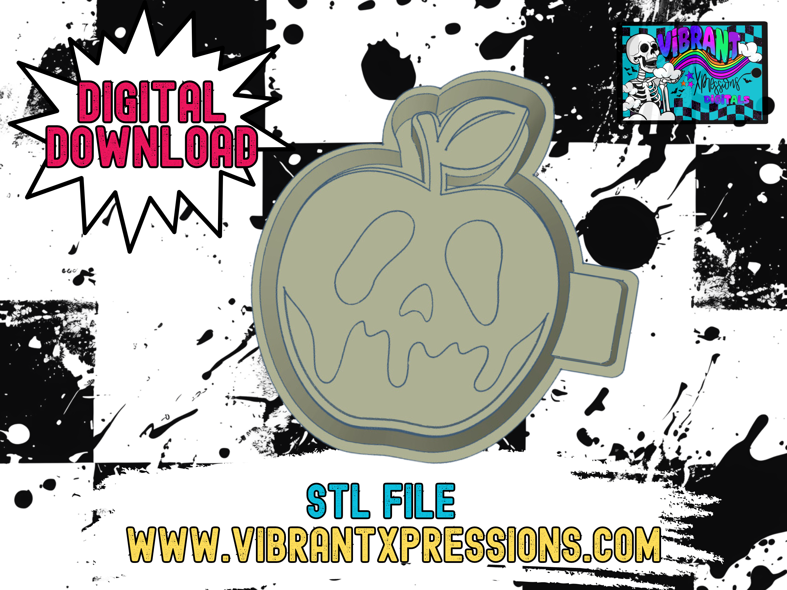 Poison Apple Mold Maker STL File – VibrantXpressions