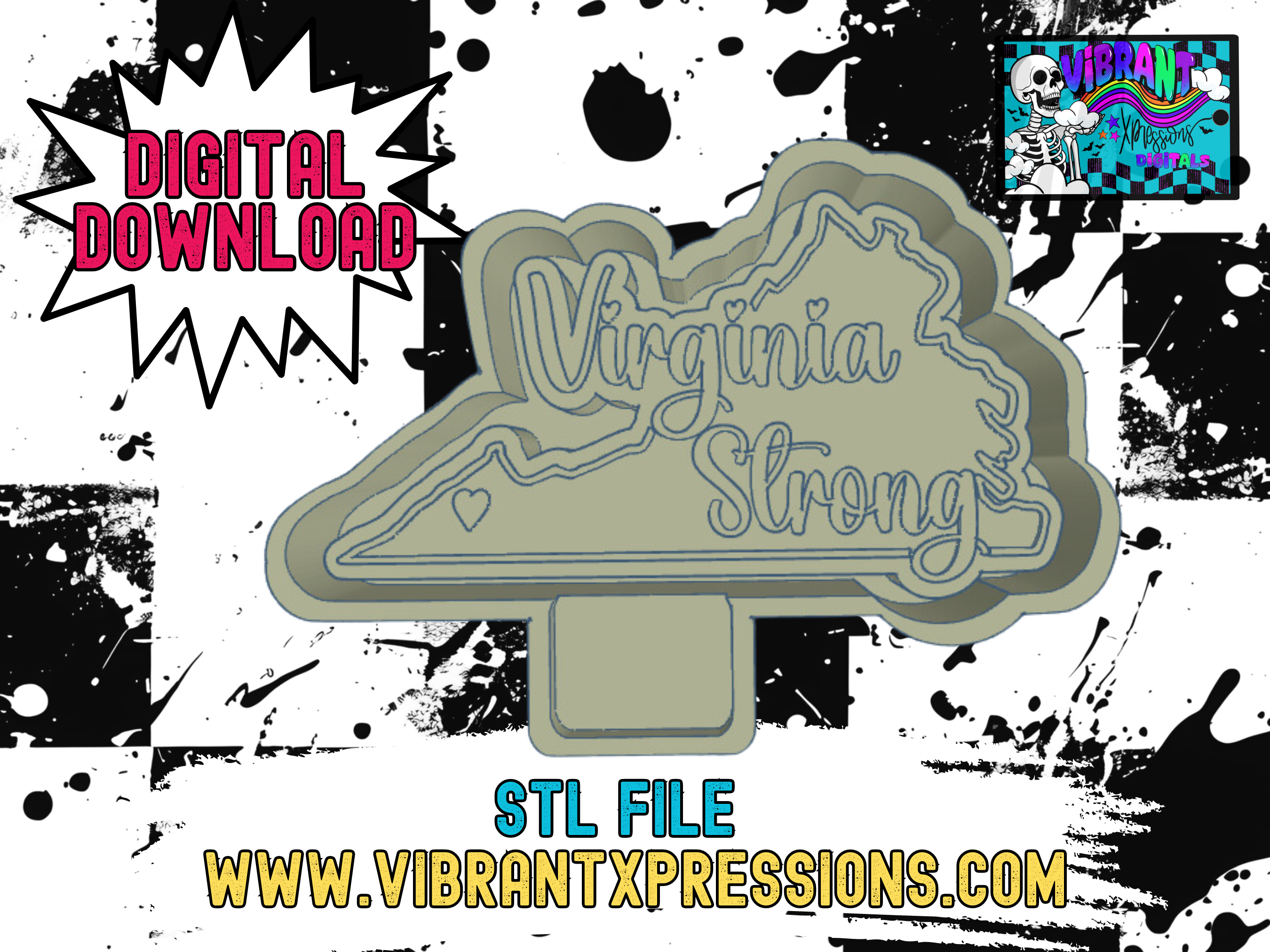Virginia Strong Mold Maker STL File – VibrantXpressions
