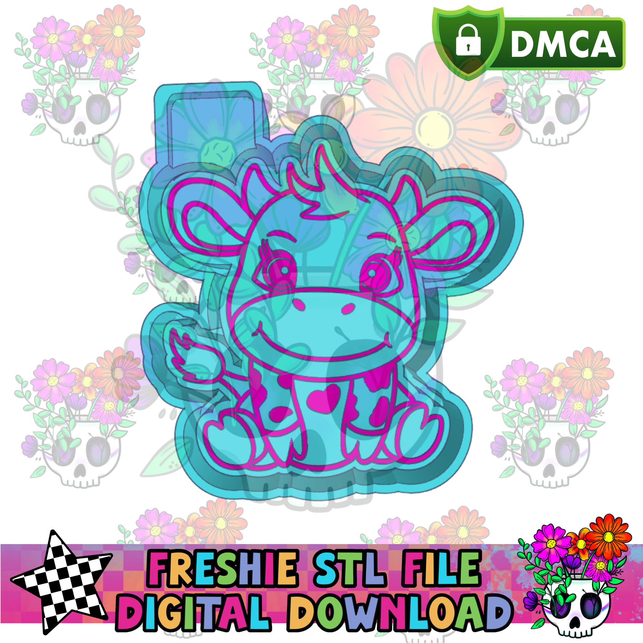 Happy Cow Mold Maker STL File – VibrantXpressions