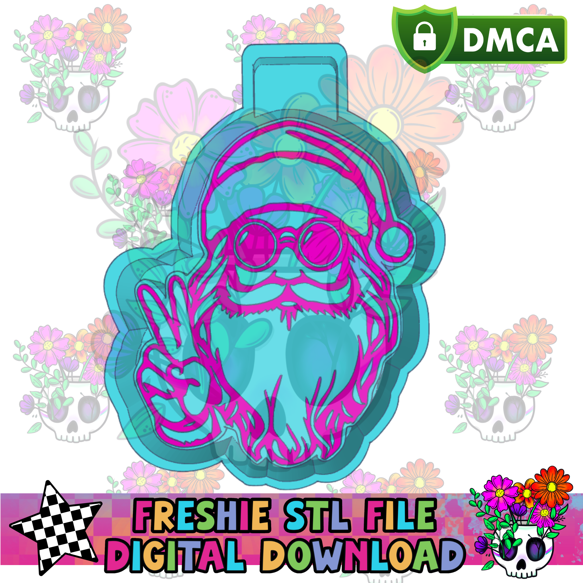 Hippie Santa Mold Maker STL File – VibrantXpressions