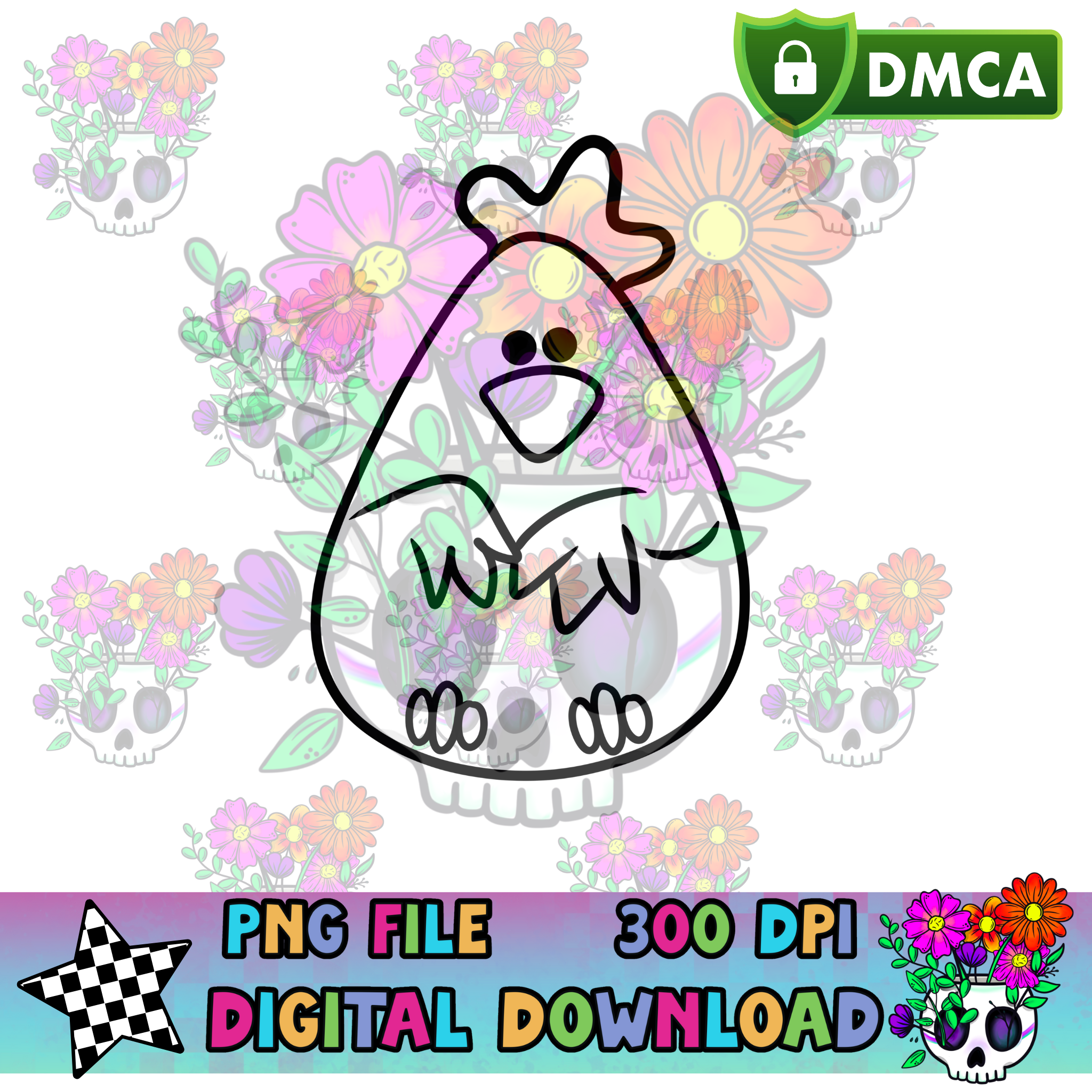 Triangle Chicken - PNG – VibrantXpressions