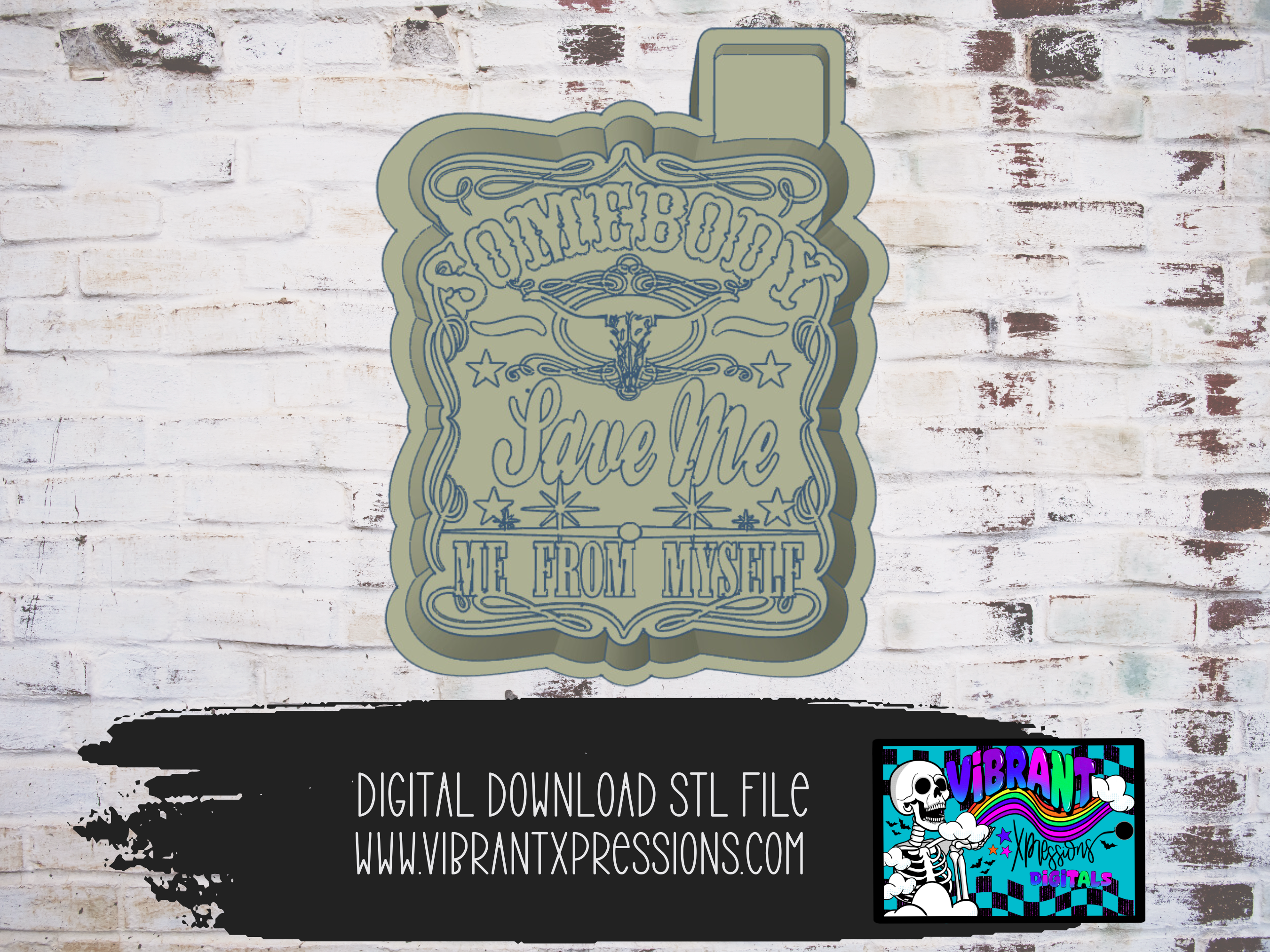Somebody Save Me Mold Maker STL File – VibrantXpressions